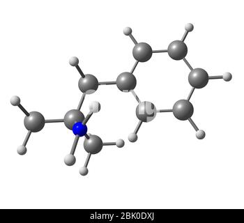 Phentermine appetite suppressant drug molecule. Used in treatment of ...