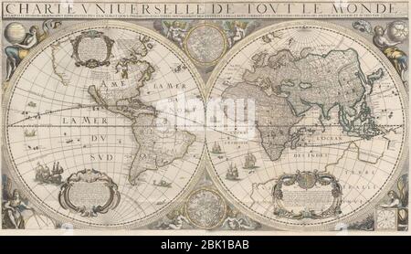 The Houghton 45 1198 Tavernier map, created by the French cartographer ...