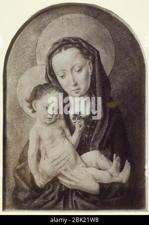 Hugo van der Goes - Virgin and Child in half-length, with a landscape background, Friedländer ...