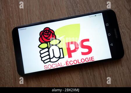 Logo of the French Socialist party - Parti socialiste PS Stock Photo ...