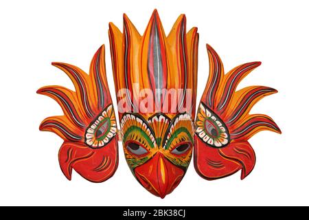 Sri Lanka Crafts Gurulu Raksha Bird Mask on dancer Kandy cultural ...