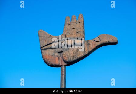 Open Hand Monument, architect Le Corbusier, Chandigarh, Union Territory ...