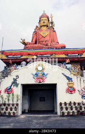Panoramic view of the statue of Guru Padmasambhava Guru Rinpoche, the ...