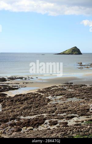 The Great Mewstone, Wembury Beach near Plymouth. View from Wembury's ...
