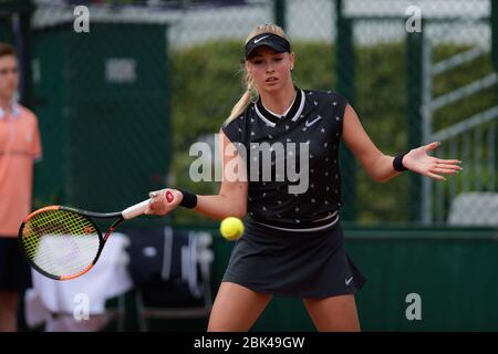 Fanny Stollar of Hungary in action during the first qualifications ...