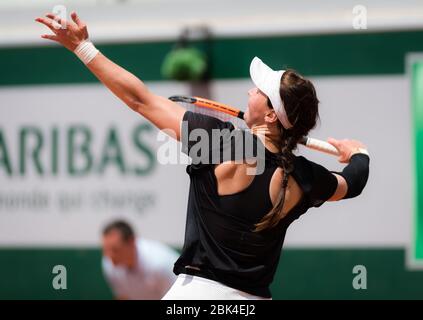 Ludmilla Samsonova of Russia in action during her first-round match at ...