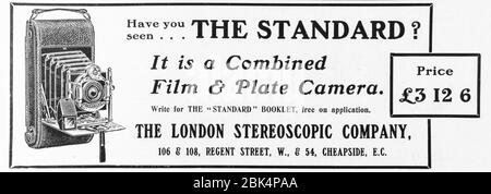 Old camera photography advert from early 1900's, before the dawn of ...