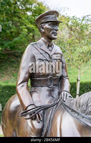 Statue of General Jack Seely, Carisbrooke Castle, Isle of Wight, UK ...