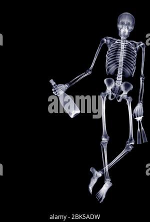 An alcoholic skeleton Stock Photo - Alamy