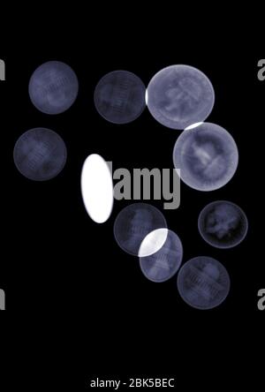 USA coins, X-ray Stock Photo - Alamy