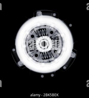 A detailed view of an internal combustion engine block with various ...