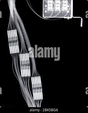 Wires and plugs, X-ray Stock Photo - Alamy