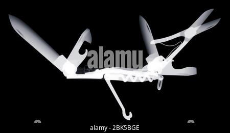 Pocket knife, X-ray Stock Photo - Alamy