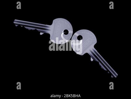 Pair of keys, X-ray Stock Photo - Alamy