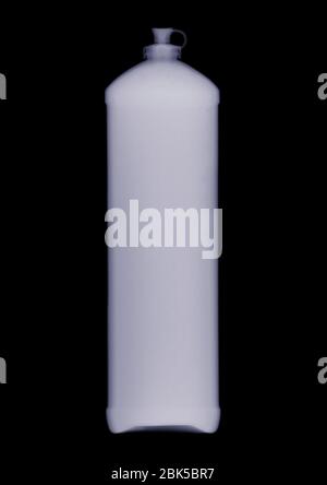 close up of a plastic soap bottle on white background with clipping ...