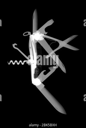 Pocket corkscrew bottle opener blade combo Stock Photo - Alamy
