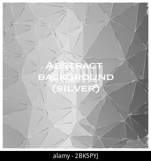 Modern (Sliver) Shiny Polygonal shapes background, low poly triangles ...