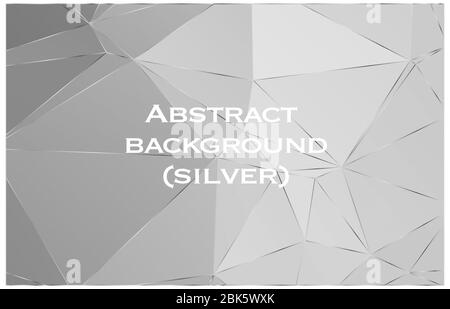 Modern (Sliver) Shiny Polygonal shapes background, low poly triangles ...