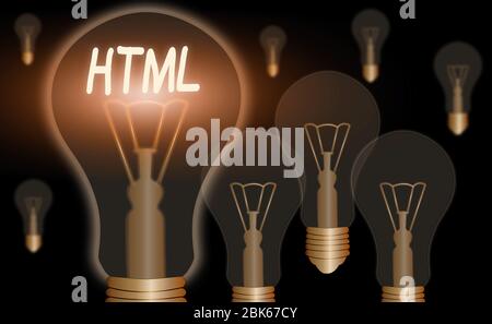 Conceptual hand writing showing Html. Concept meaning the lingua franca ...