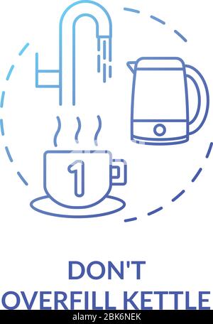 Not overfill kettle concept icon Stock Vector Image & Art - Alamy