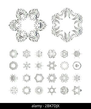 Vector vintage Mandala sign frame. Vintage decorative elements ...