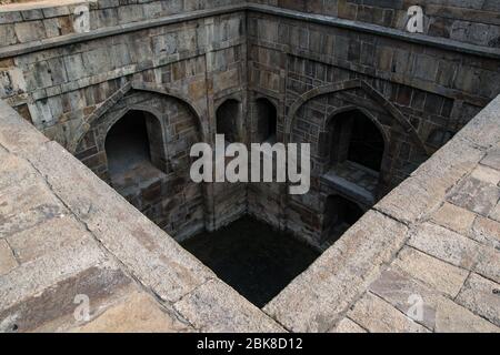 Step well of the red fort in Delhi Stock Photo - Alamy