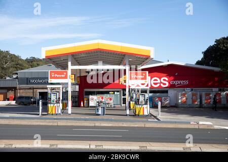 Shell and Coles express petrol gas station in Avalon on Sydney northern ...
