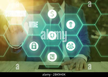 Conceptual hand writing showing Curriculum Vitae. Concept meaning ...