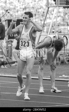 JACK BUCKNER England cheer after winning 5000m in Stuttgart European ...