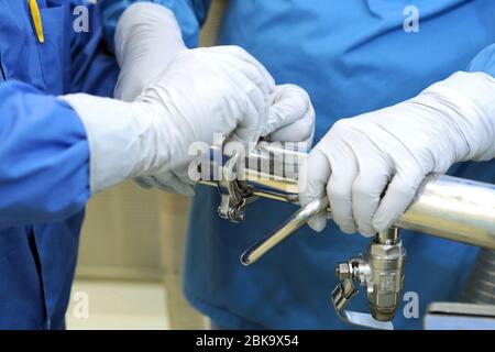 Repair and adjustment of medical equipment. Validation of the machine ...