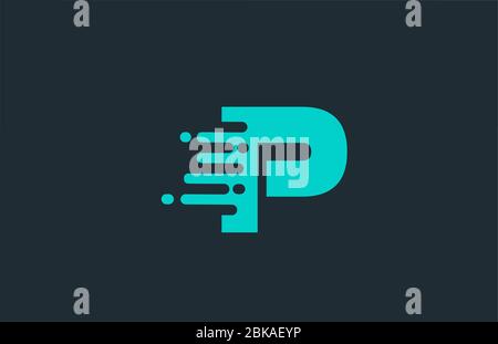 R blue alphabet letter logo icon with line design. Creative template ...