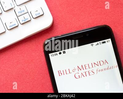 In this photo illustration a Bill & Melinda Gates Foundation (BMGF ...