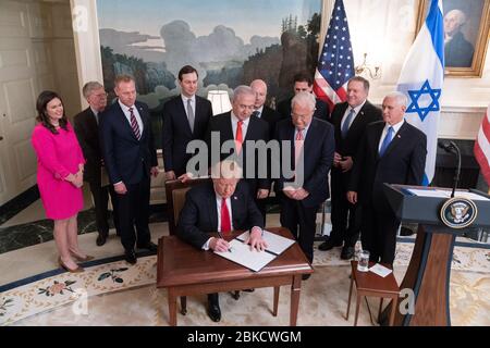 President Donald Trump and Israel's Prime Minister Benjamin Netanyahu ...