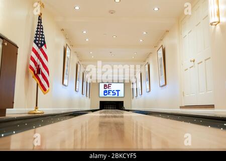 On April 29, 2019, newly renovated bowling balls were displayed in the ...