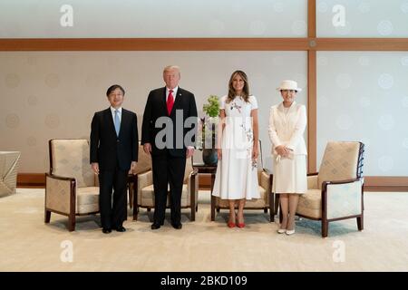 Japanese Emperor Naruhito, Empress Masako, their daughter Aiko, Crown ...