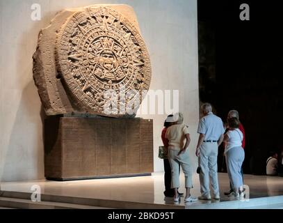 Mexican art, Aztec Calendar Stock Photo - Alamy