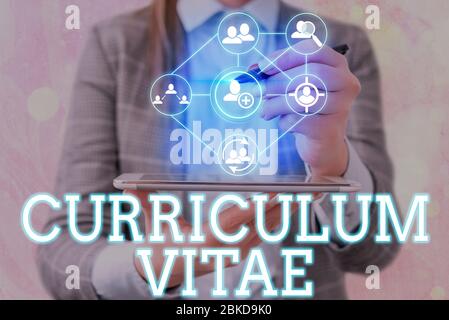 Handwriting text writing Curriculum Vitae. Conceptual photo overview of ...