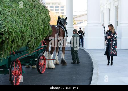 First lady Melania Trump receives the official 2025 White House ...