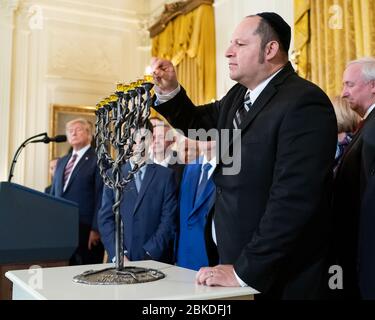 On December 11, 2019, a Menorah was lit during the Hanukkah Reception ...