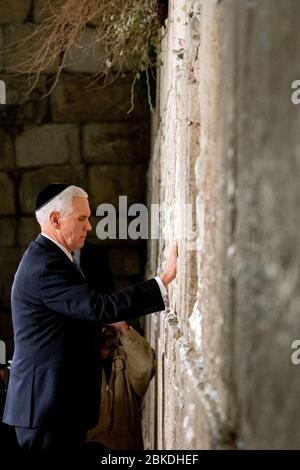 Vice President Mike Pence prays Thursday, Jan. 23, 2020, at the Western ...
