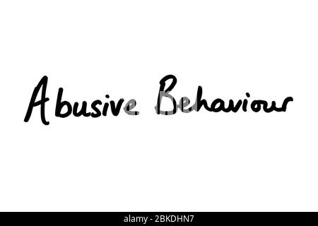 Abusive Behavior Sign Aggressive Behaviour Sign Post Stock Photo - Alamy