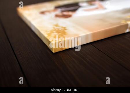 Sample of photography with gallery stretch on a wooden frame. Printed ...