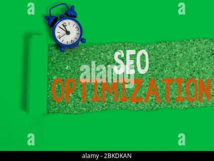 Writing note showing Seo Optimization Strategy. Business photo ...