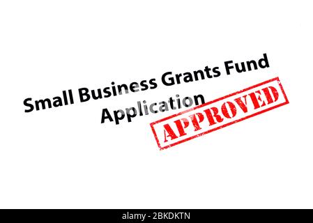 Small Business Grants Fund Application heading with a red APPROVED ...