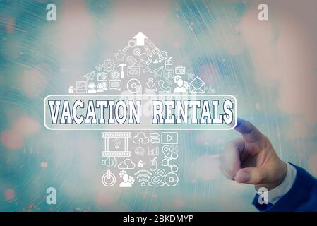 Handwriting text writing Vacation Rentals. Concept meaning Renting out ...