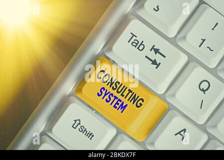 Handwriting text writing Consulting System. Conceptual photo Helping ...