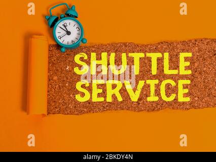 Conceptual hand writing showing Shuttle Service. Business photo ...