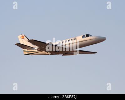 Cessna 550 CITATION BRAVO jet plane PH-DYE of Solid Air BV. Corporate ...