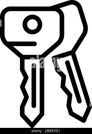 Two keys line icon. linear style sign for mobile concept and web design ...