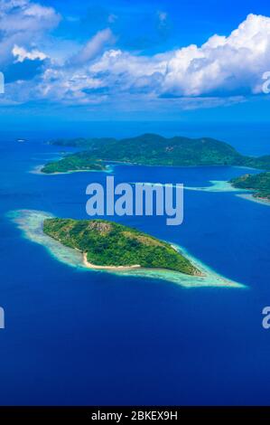 Aerial view of Busuanga Island, a tropical island in the Philippines ...